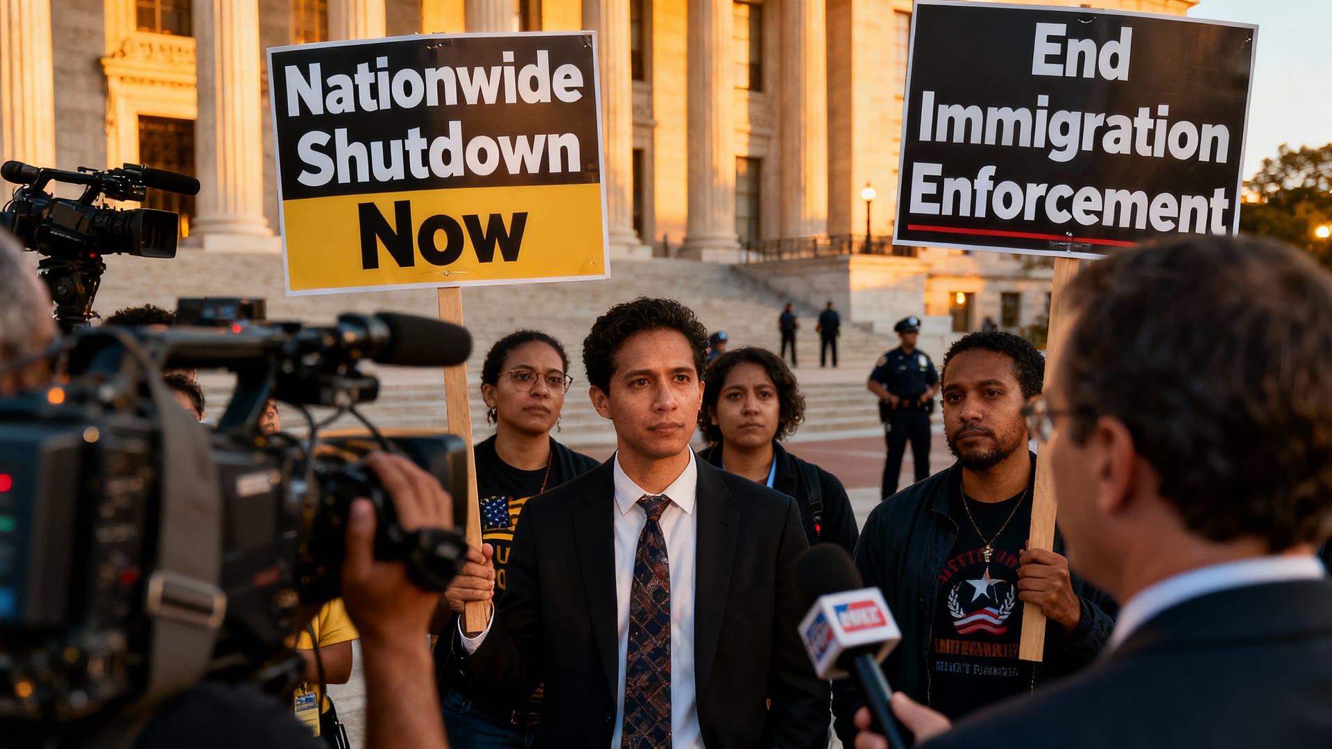 Nationwide Shutdown Push Erupts: Anti-ICE Protests and Celebrity ...