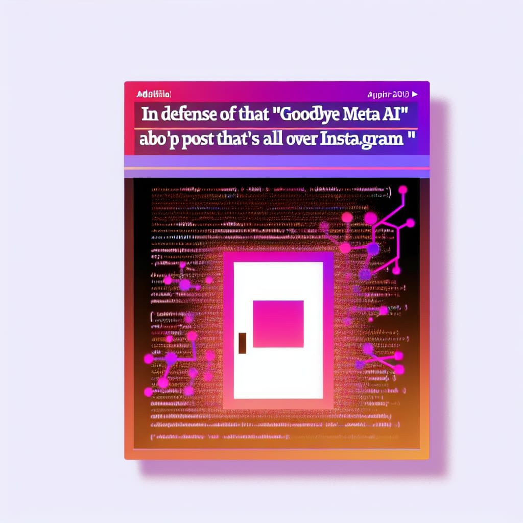 In Defense of the Dominant 'Goodbye Meta AI' Movement on Instagram ...